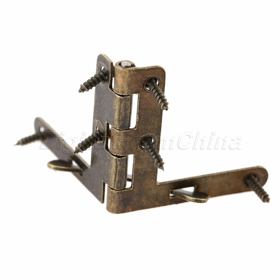 Antique Bronze Gold 33*30mm Box Jewelry Case Support Hinges Hardware 4 ...