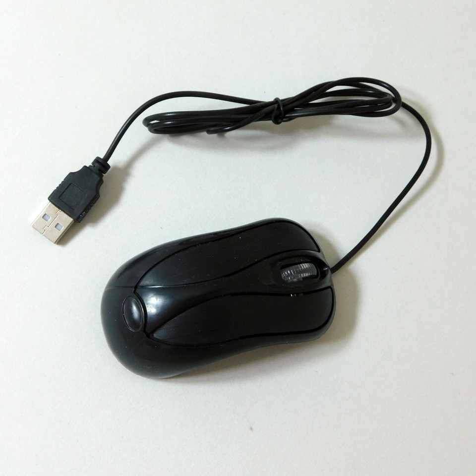 USB Wired Optical Scroll Wheel 3-Button Mice Mouse Black | eBay