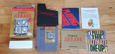 The Legend of Zelda Nintendo NES Game lot CIB Complete Gray Grey ...