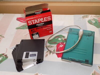 TEAC External VST USB Floppy Disk Drive & 11 Disks - PC & MAC FD-05PU ...