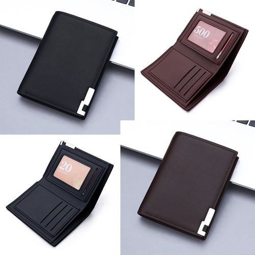 Leisure Bi-fold PU Card Holders Coin Purse Short Wallets Small Wallet ...