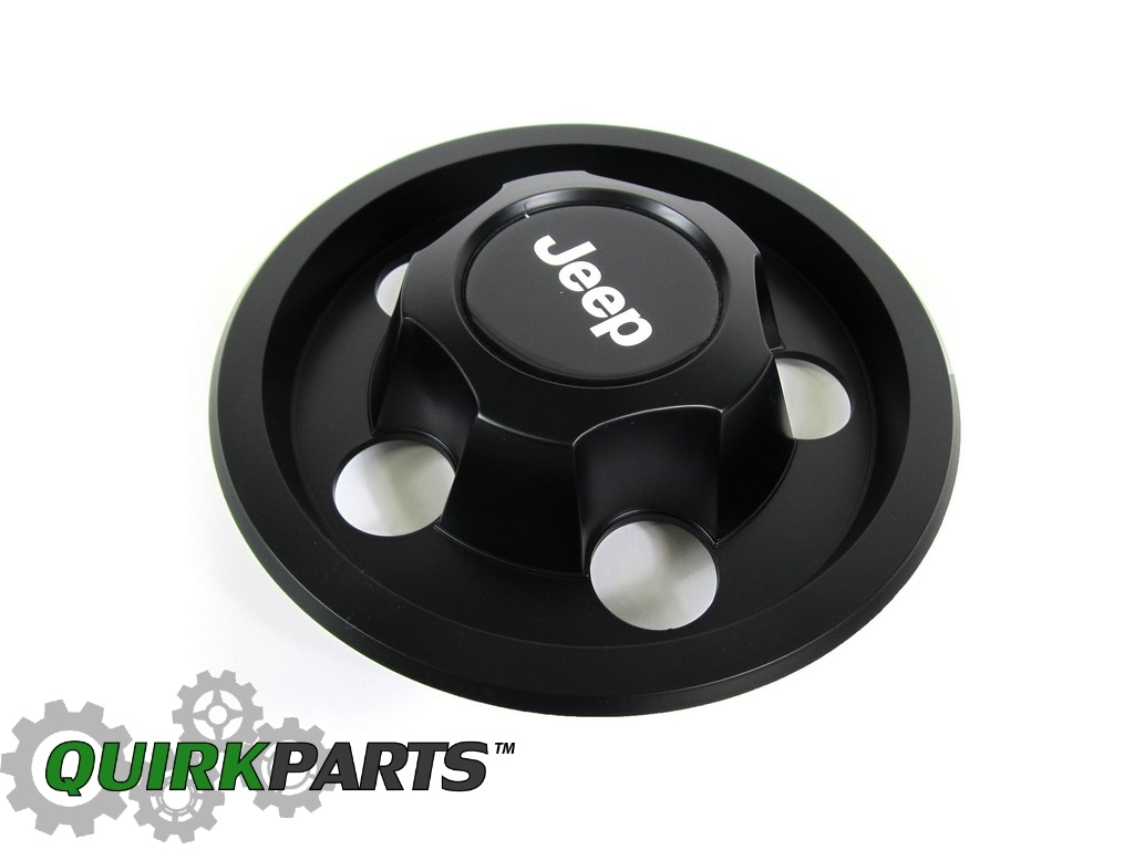 97-05 Jeep Wrangler WHEEL CENTER CAP COVER BLACK WITH JEEP LOGO OEM NEW ...