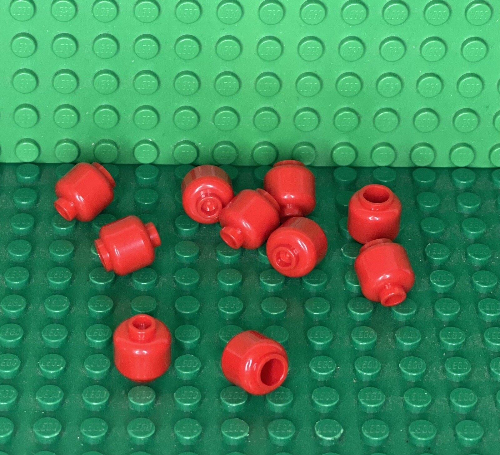 Lego 10 Pieces Plain Red Mini Figures Head | eBay