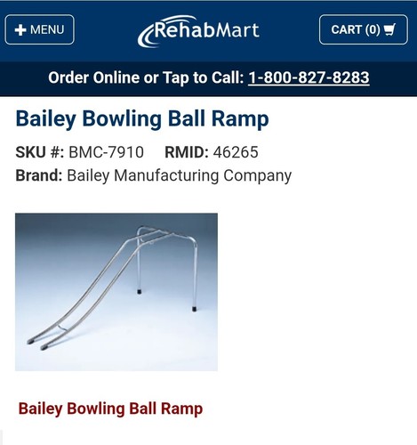 Bailey Metal Bowling Ball Ramp - Model 7910 | eBay