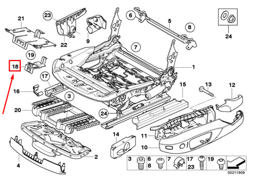 BMW 3 E90 FRONT SEAT CONTROL UNIT BRACKET 52107140863 7140863 NO DUTY ...