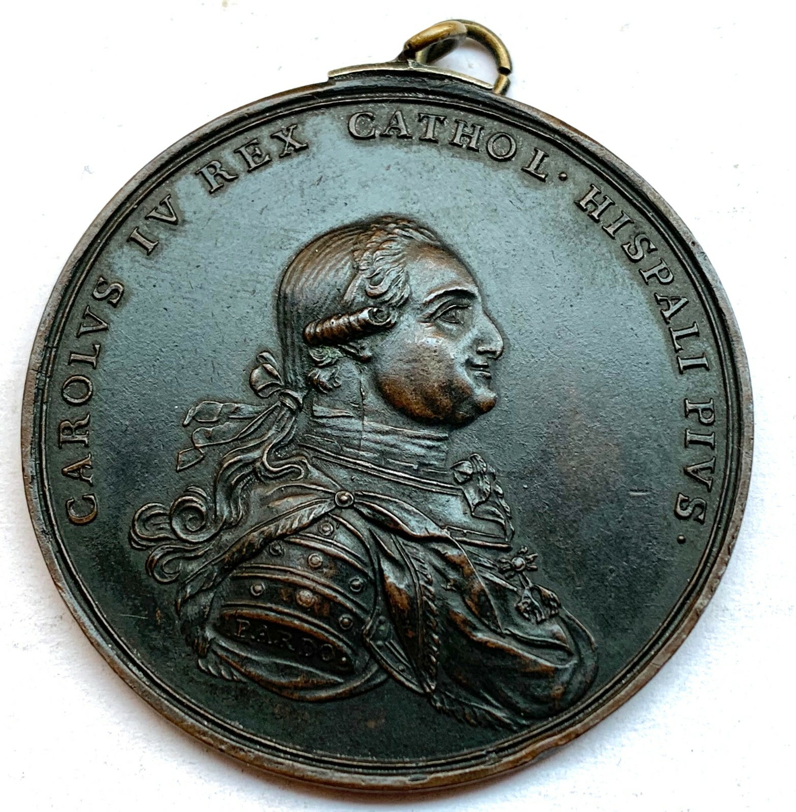 SPAIN CAROLUS IV REX CATHOL HISPALI PIUS MDCCLXXXXVI (1796) BRONZE ...