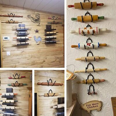 4 Rolling Pin Holder Rolling Pin Display Rack Cake Rolling Pin Storage ...