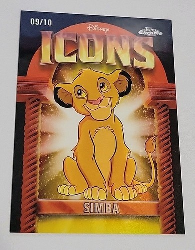 2025 Topps Chrome Disney Simba Icons Black Refractor 9/10 | eBay