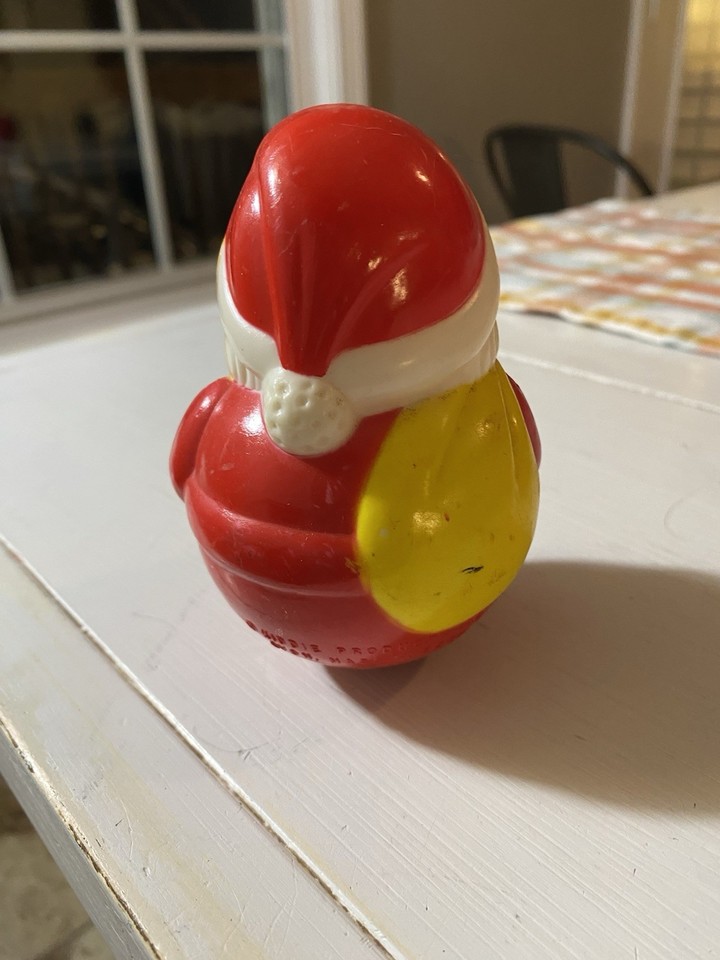 Vintage Plastic Santa Roly-Poly KIDDIE PRODUCTS INC USA Christmas Toy 4 ...