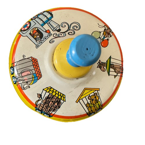 Ohio Art Vintage Metal Circus Train Themed Spinning Top Made in Bryan ...