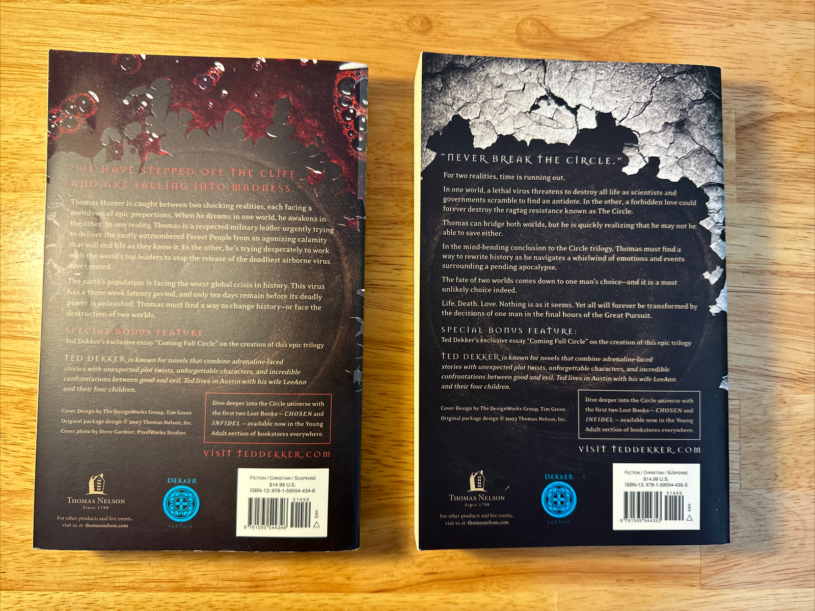 Ted Dekker The CIRCLE TRILOGY Books 3 & 4: RED & WHITE / Heroic Rescue/ Pursuit | eBay Australia