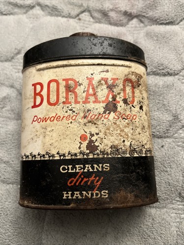 VTG Boraxo Powdered Hand Soap Tin Can 8 oz Borax & Chemical Co, 20 Mule ...