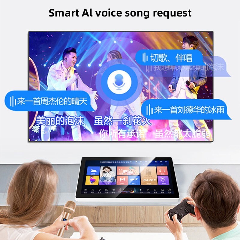18.5" Karaoke Machine 1080P HD WiFi Wireless Touch Screen Home Party ...