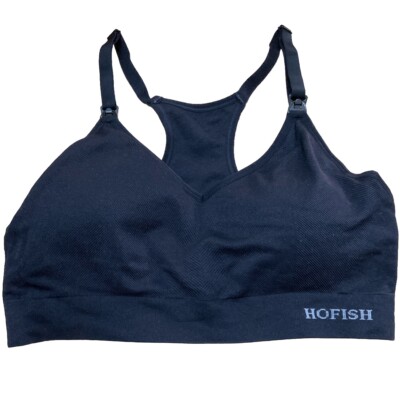 Hofish Black 2XL XXL Nursing Support Bra EUC Removable Pads vg | eBay
