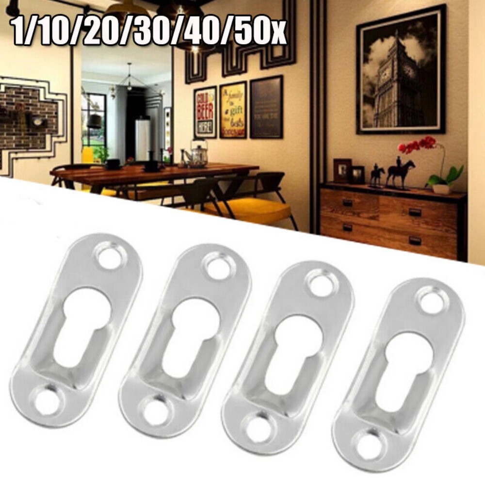 1/10/30/50PCS Metal Keyhole Picture Frame Hangers Two Hole Hanging ...