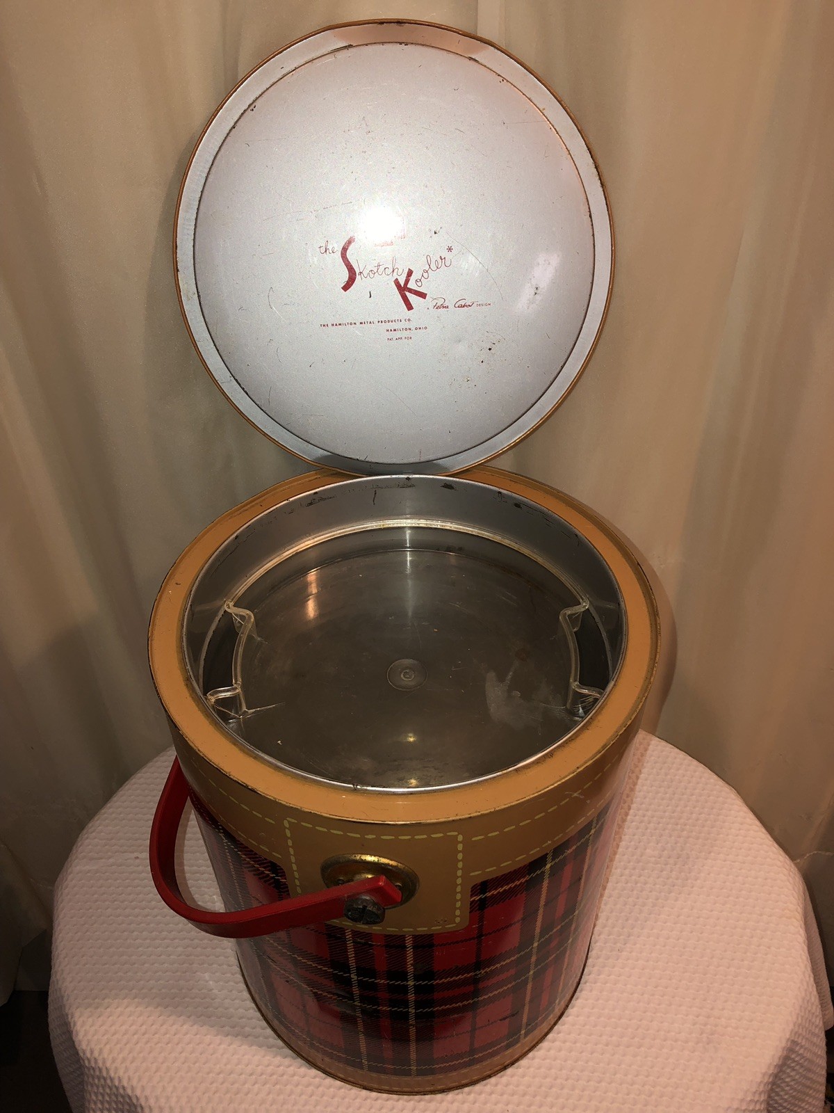 Vtg Plaid Metal Cooler Skotch Kooler Picnic Container Hamilton 4 Gallon ...