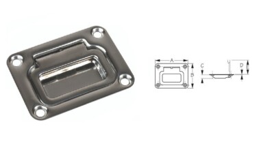 221820-1 Sea-Dog Marine Stainless Steel Spring Loaded Flush Hatch Pull ...
