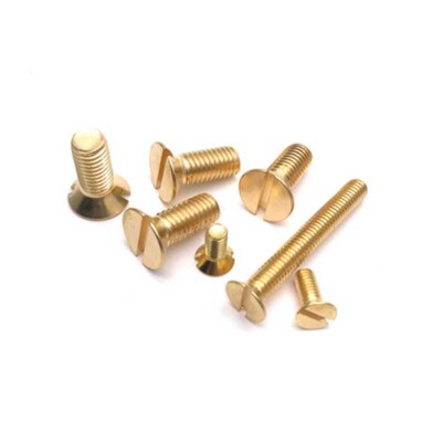 M12 slotted socket countersunk brass screws flat head screw thread ...