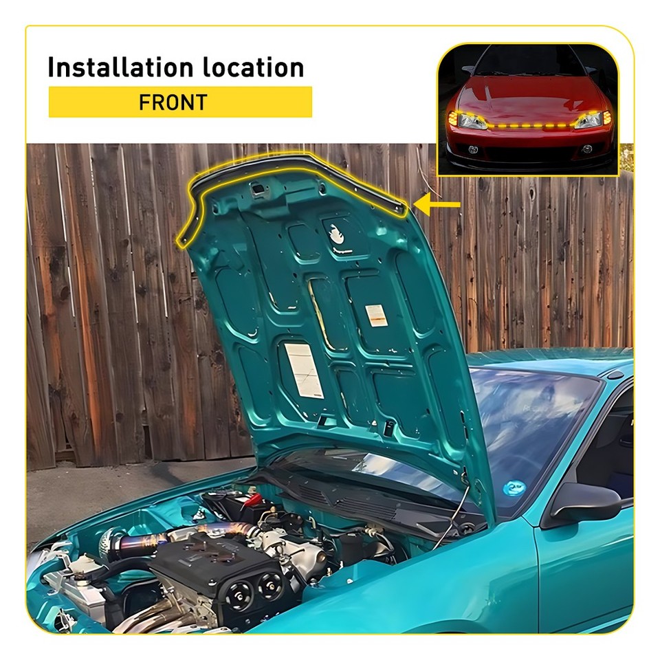 Hood Seal Gasket Rubber Replacement For Honda Civic EG 1992-1995 74142 ...