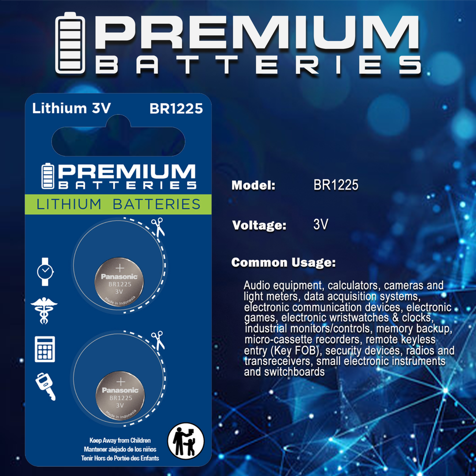 Premium Batteries 3V Child Safe Lithium Coin Cell Batteries (1, 2 & 6 ...