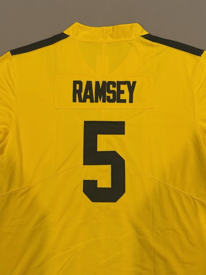 2025 Jalen Ramsey #5 Pittsburgh Steelers Gold Alternate 1933 Throwback ...