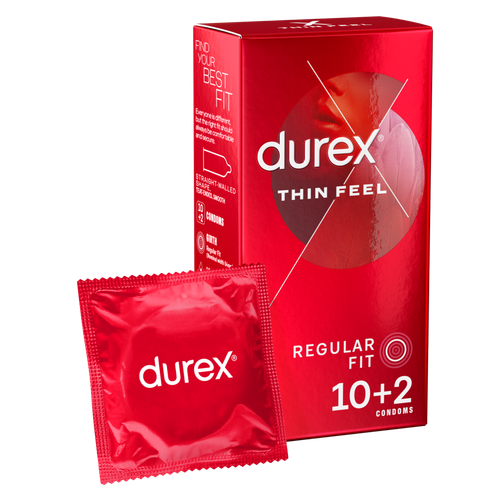 Durex Thin Feel Regular Fit 10 + 2 Condoms Diposable | eBay Australia