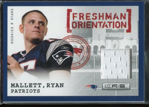 2011 Freshman Orientation Ryan Mallett #12 045/299 New England Patriots Patch | eBay