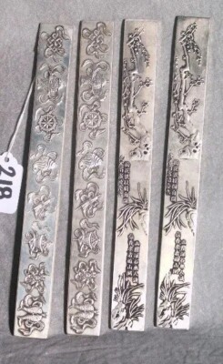 2 x Pair of Chinese Silvered Scroll Weights 4 pieces | eBay