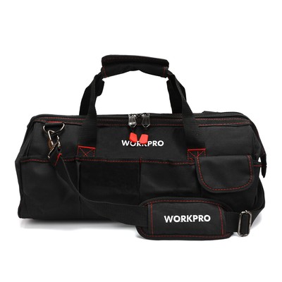 WORKPRO Heavy Duty 18 inch Tool Bag Case Wide Mouth Carry Work Tote ...