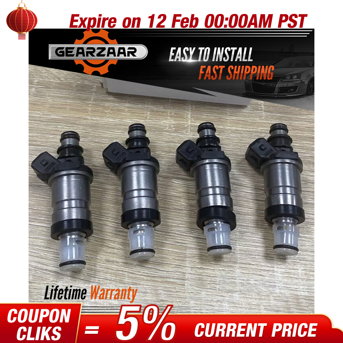 4 pcs Fuel Injectors Set 06164-P8A-A00 For 1998-2002 Honda Accord EX LX ...