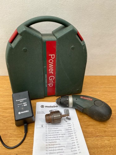🔹 Metabo Power Grip Cordless Screwdriver Drill With Battery, Case ...