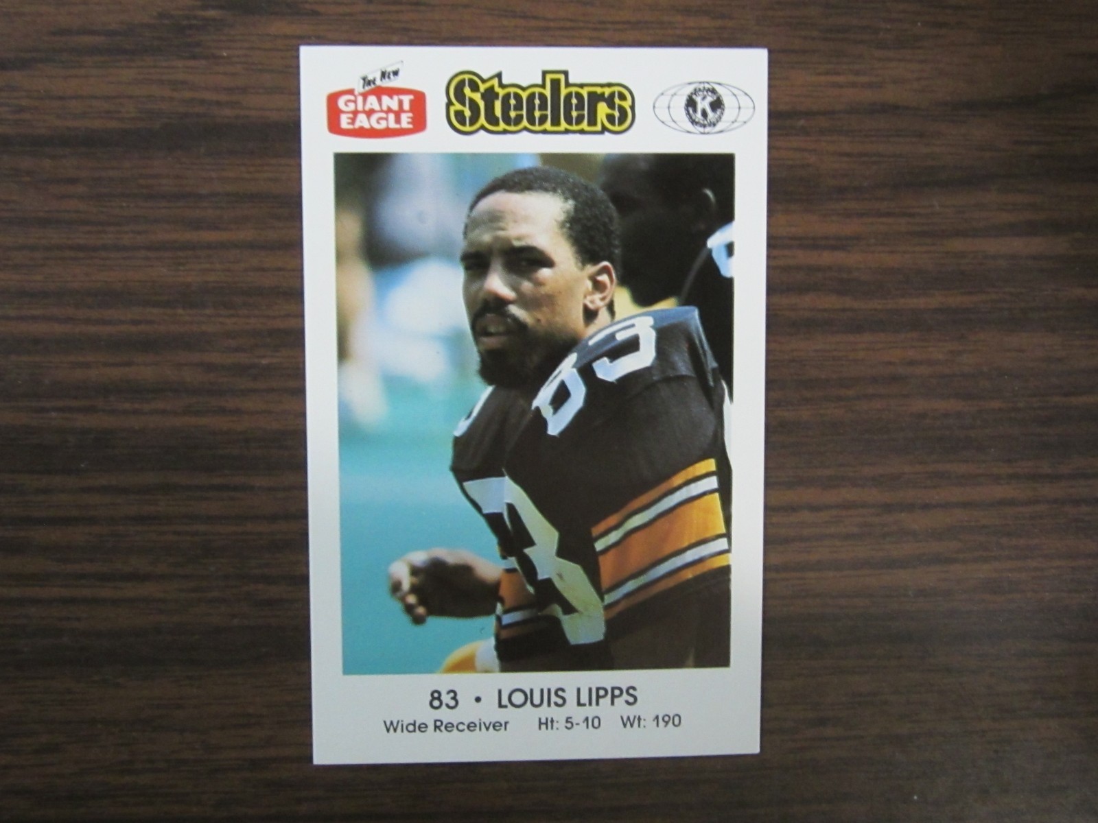 Louis Lipps 1988 Pittsburgh Steelers Police Card Giant Eagle | eBay