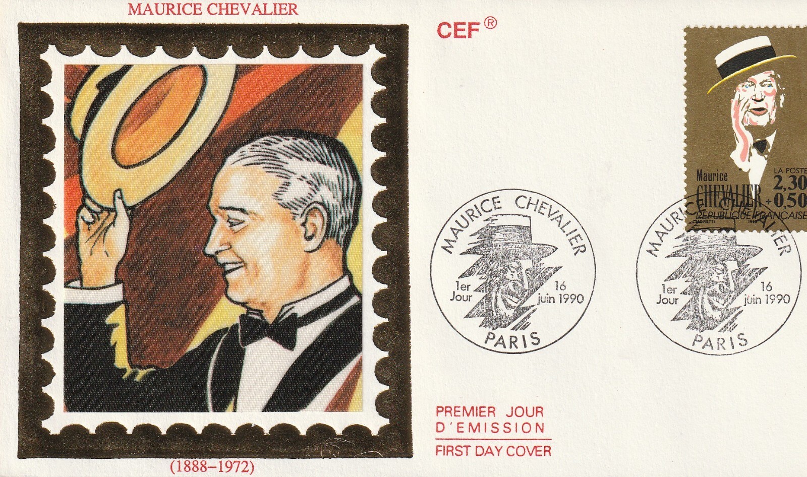 FRANKREICH 1990 FDC MAURICE CHEVALIER YT 2650 | eBay