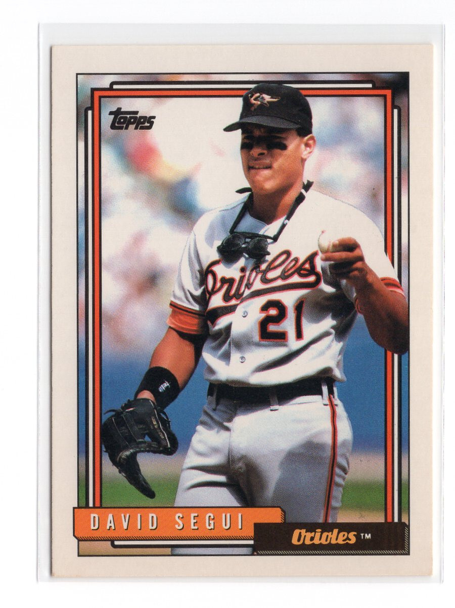 Baseball Card - 1992 David Segui 447 - Baltimore Orioles Topps 92 MLB ...