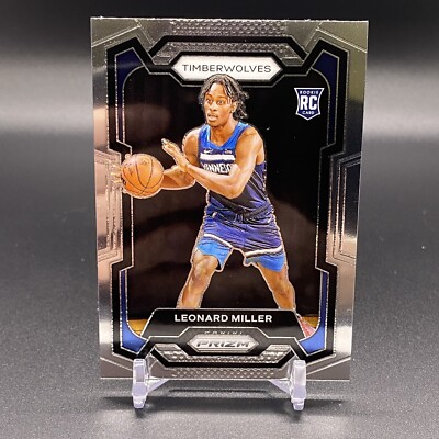 2023-24 Panini Prizm Leonard Miller RC Rookie Minnesota Timberwolves ...