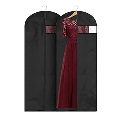 2 Pack Long Garment Bags Dress Storage Travel Bag for Suit Clothes Coat ...