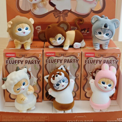 Mofusand Fluffy Party Series Figrure Blind Box Confirmed Cat Cute Kitty ...