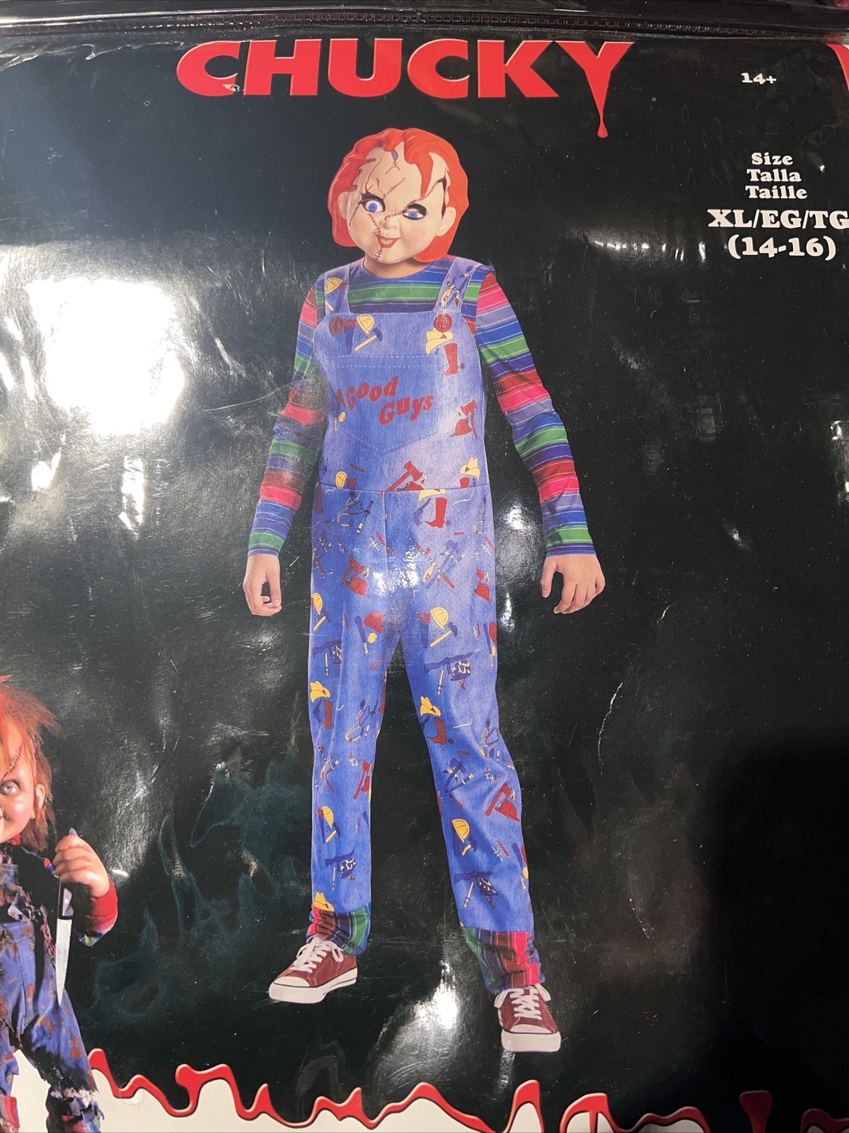 Kids Chucky Costume Mask Overalls Child's Play Horror Halloween ...