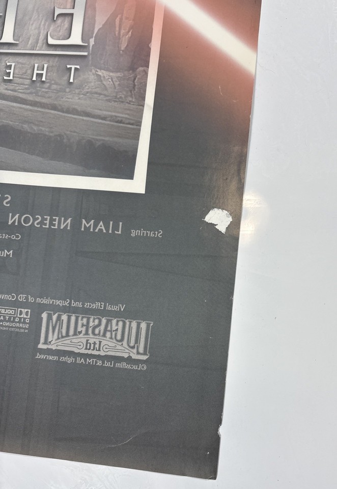 Original STAR WARS EPISODE I 3D Phantom Menace Movie Poster 27x40 ...