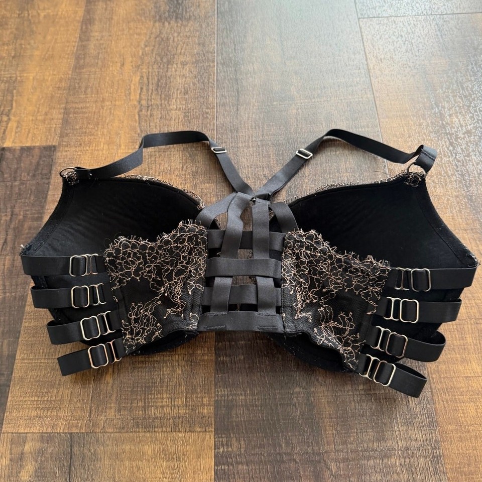 Victoria’s Secret Black Lace Very Sexy Push Up Bra Size 34DD | eBay