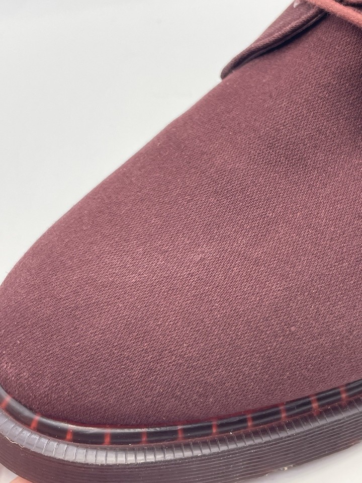 Dr. Martens Lester 3 Eye Oxford Oxblood Burgundy Canvas Derby Shoes ...