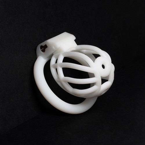 Male 3D Print Resin Chastity Cage Lock with 4 Rings Chastity Device ...