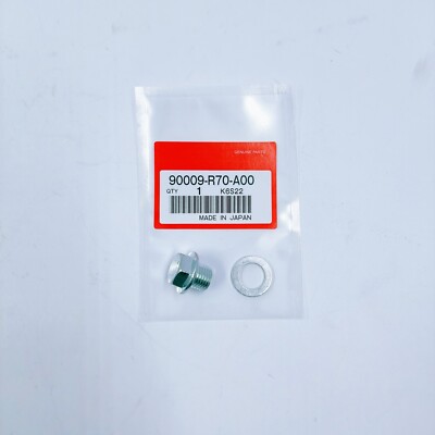 For Honda/Acura Engine Oil Pan Drain Bolt Plug with Washer 90009-R70 ...