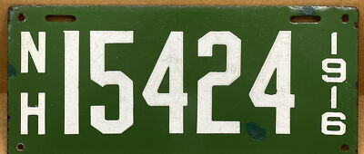 RARE PORCELAIN 1916 • NEW HAMSTER • LICENSE PLATE ( 15424 ) | eBay