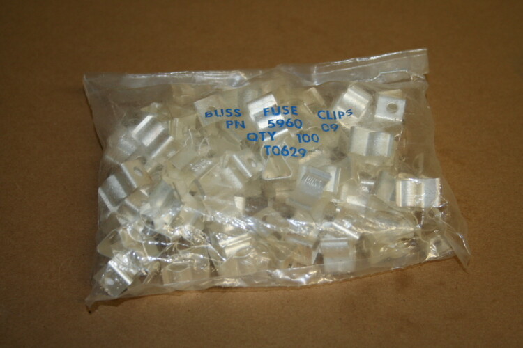 Fuse clips for 13/32" fuses, silver plated, beryllium copper, 5960 09 ...