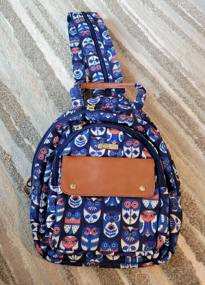Chumbak Girls Small Owls Backpack Purse Very Cute Zippered & With Carry ...