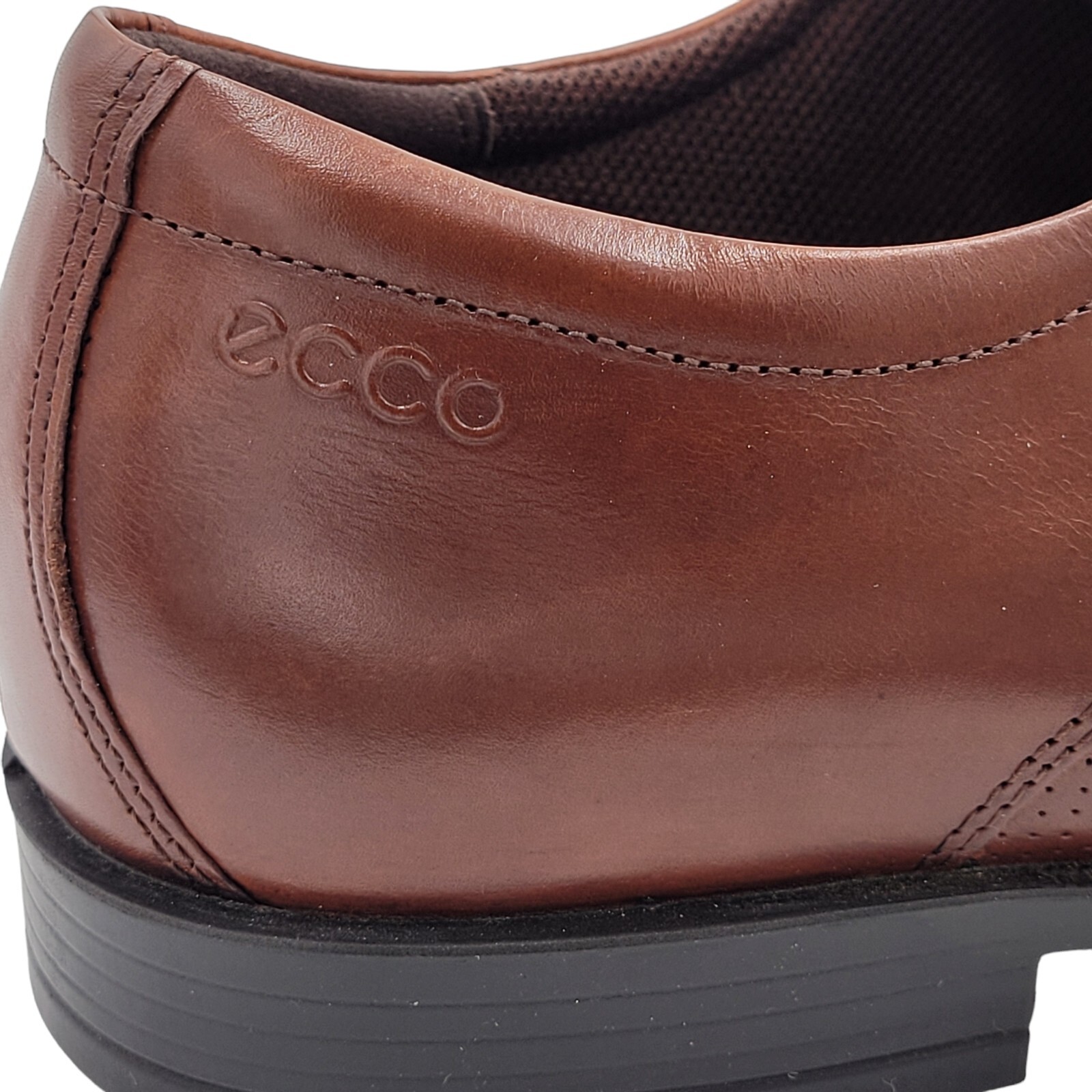Ecco Oxfords Men Size US 9 9.5 Euro 43 Brown Bicycle Toe Leather Dress ...