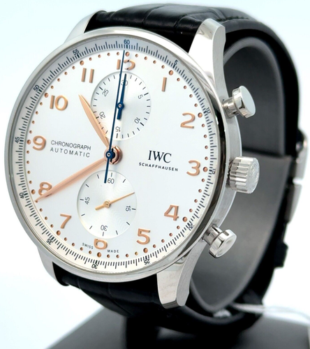 IWC PORTUGIESER CHRONOGRAPH - IW371604 - Silver Dial - BRAND NEW ! Box ...