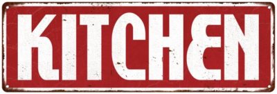 Kitchen Restaurant Diner Food Menu Vintage Look Metal Sign 106180069002 ...