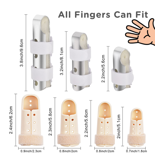 Finger Splints, 7Pcs Thumb Splints Finger Bandages for Broken Fingers ...